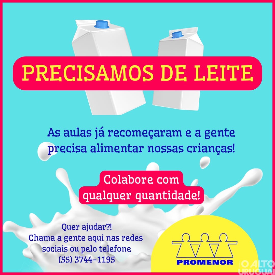 Promenor solicita doação de caixas de leite | O Alto Uruguai